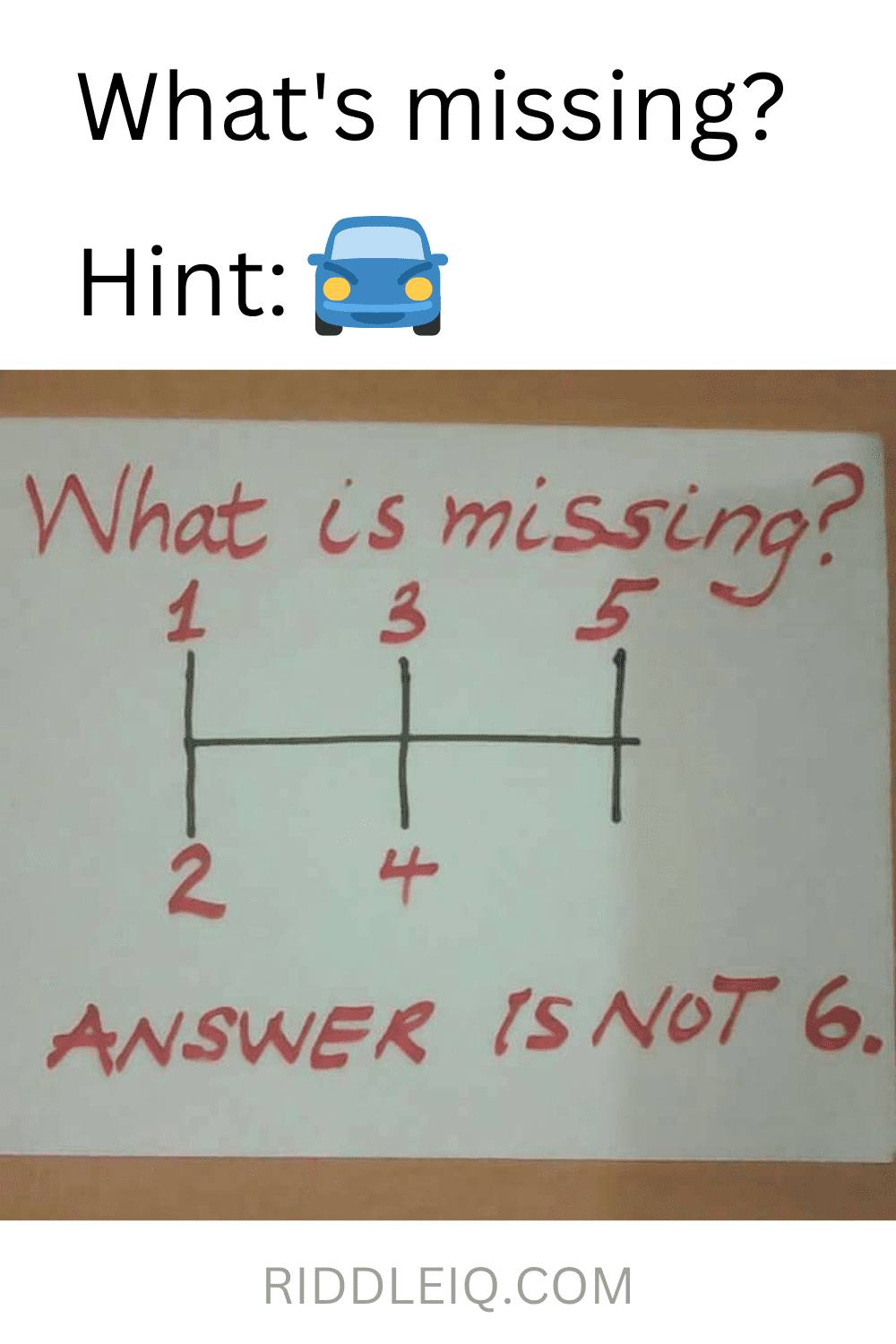 1-2-3-4-5-? Solving the Gear Stick Riddle: - Riddle IQ